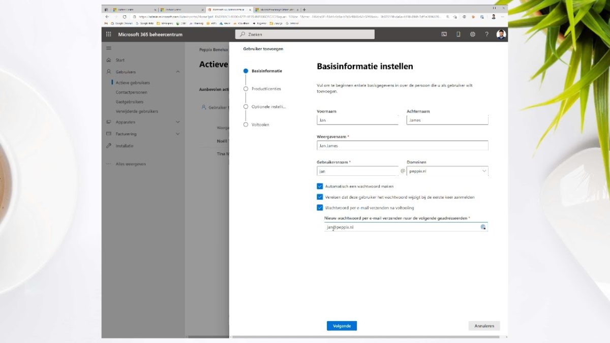 Office 365 account toevoegen bij Peppix Benelux